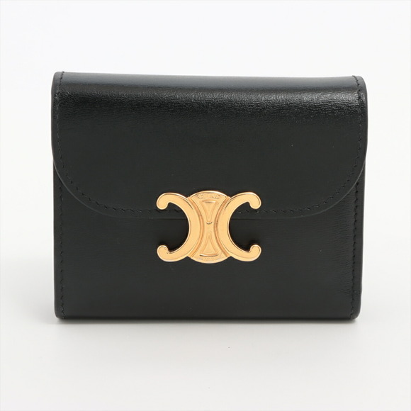 Celine | Bags | Celine Triomphe Small Flap Wallet Leather Trifold ...